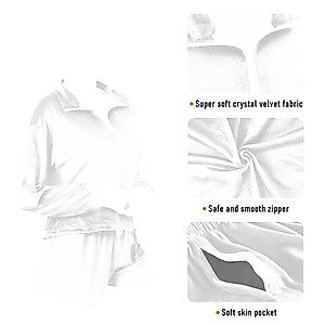 Kigai Pink Fly Pig Jogging Suits for Women Lounge Cozy Long Sleeve Half Zip Lapel Collar Sweatsuit Set,XXL