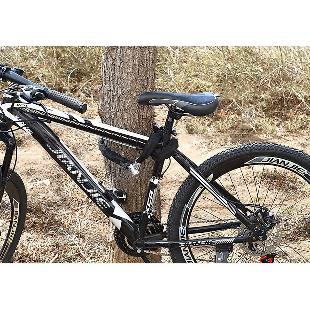 ZYTOSETR Bike Lock Bicycle Chain Lock, Mountain Bike Lock Anti-Theft Lock Chain Lock Hydraulic Shear with Two Keys Suitable for Bicycles, Fences, Skateboards, Etc75cm 90cm 110cm 145cm (Size : 90cm)