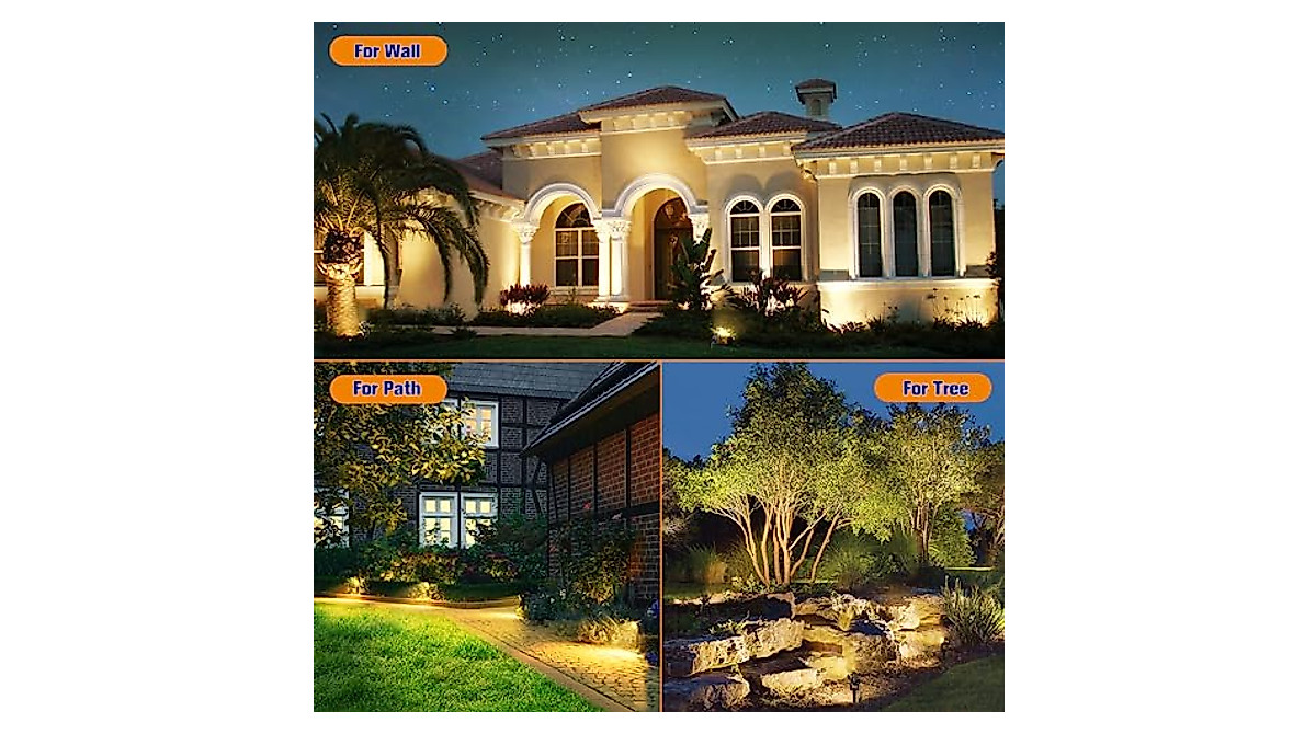 APONUO Solar Spot Lights - Adjustable & Waterproof Lighting