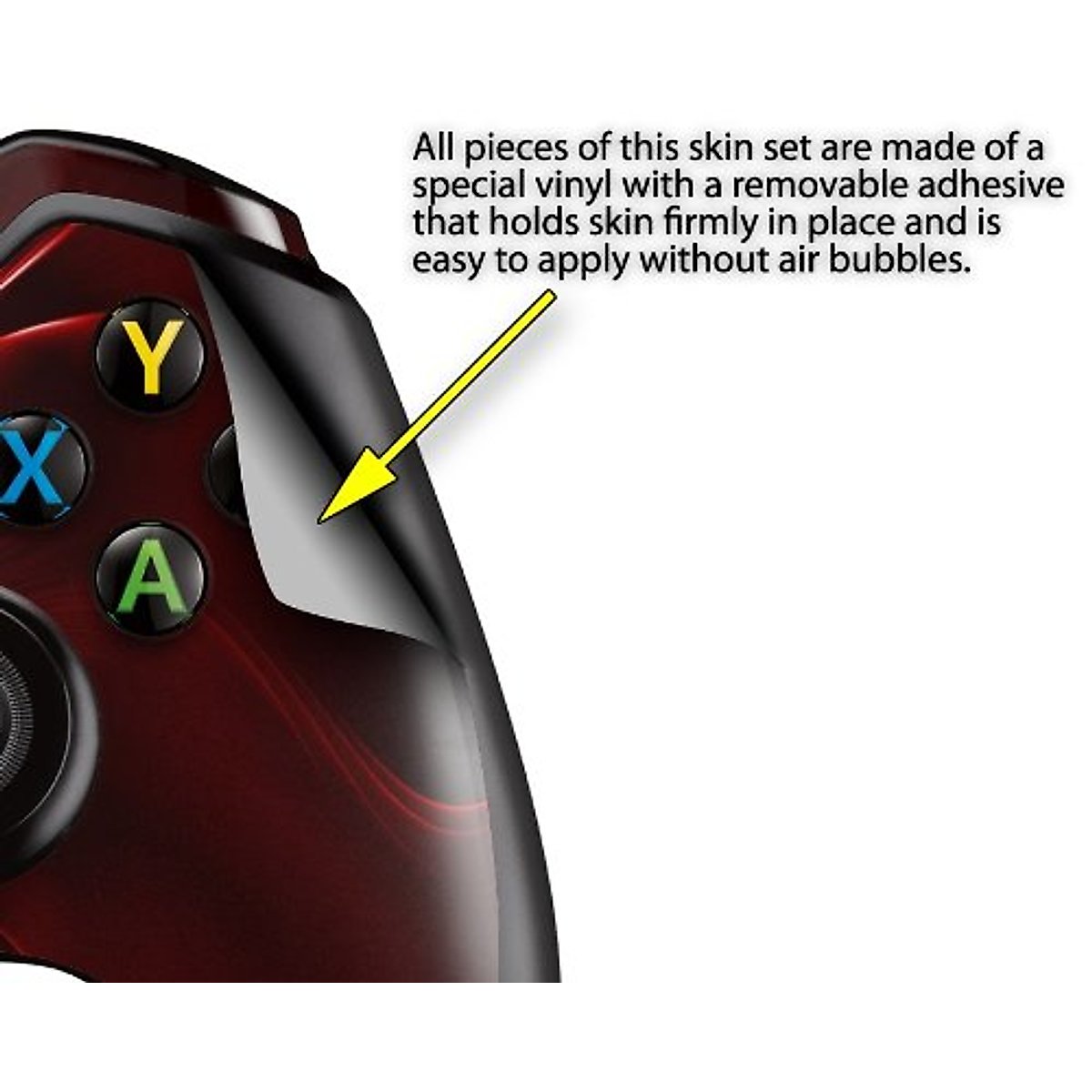 WraptorSkinz Decal Style Vinyl Skin Wrap compatible with XBOX One Original Wireless Controller Abstract 01 Red - (CONTROLLER NOT INCLUDED)
