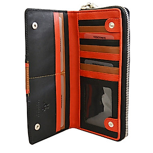 Visconti Women's Soft Leather Bifold Checkbook Wallet & Purse