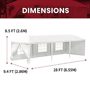 10'x30' Party Wedding Outdoor Patio Tent Canopy Heavy Duty Gazebo Pavilion -5