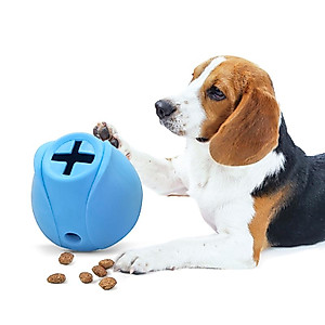 Dxmnoly Dog Treat Ball Food Dispensing Toys, Soft Rubber Chewers Treats Stuffable Dog Toys, Tumbler Leaking Ball Dog Toys for Teeth Cleaning and Food Leakage for Small Medium Large Dogs