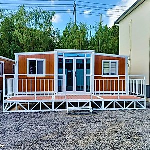 Compact Prefabricated Home, Quick-Deploy Micro House, Tiny House with Loft, 20ft 30ft 40ft for Heritage Sites, Outdoor Fitness Areas, Volunteer Centers, Mobile Repair Shops