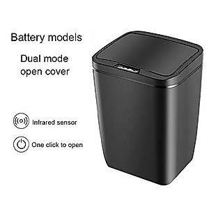 WENLII Automatic Intelligent Induction Trash Can Household Kitchen Bedroom Bathroom Trash Plastic Bin 12L