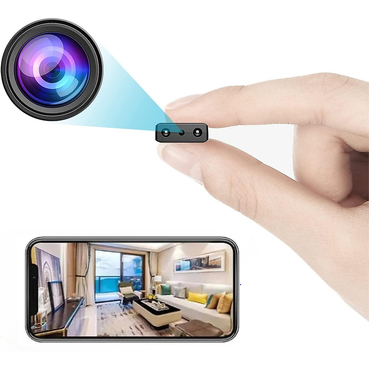 Home WiFi Security Camera Wireless Indoor Outdoor Body Cameras Nanny Cam Smart Baby Cams Pet Dog Cat 1080P Remote Portable Phone APP Room