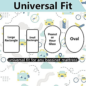 ALVABABY Christmas Gift Stretchy Jersey Changing Pad Covers 2 Pack Bassinet Sheet Soft and Light Baby Cradle Mattress for Boys and Girls 2CZE08