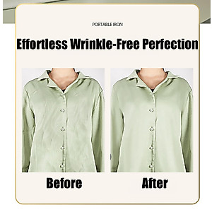 Portable Mini Ironing Machine, Travel Mini Steam Iron, Handheld Mini Ironing Machine for Clothes, Fast Preheating Steam Dry Ironing for Home and Travel (Beige)