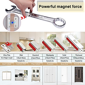 Cabinet Sliding Door Magnets Jiayi 18 Pack Ultra Thin Magnetic Door Catch Stainless Steel Drawer Magnet Catch for Kitchen Door Closure Cabinet Closer Cupboard Closet Door Magnetic Latches Hardware