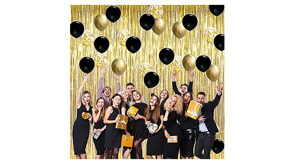 Black and Gold Party Decorations Kit | Elegant Celebration Supplies