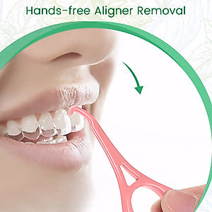 Aligner Chewies for Invisalign Aligners - Mint Scented (20Pcs Chewies) and 2 Aligner Removal Tools