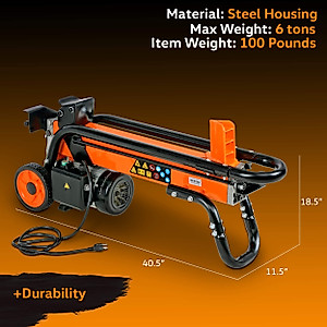 SuperHandy Snow Thrower Shovel Cordless & Log Splitter Electric Portable 6 Ton [Bundle Deal]