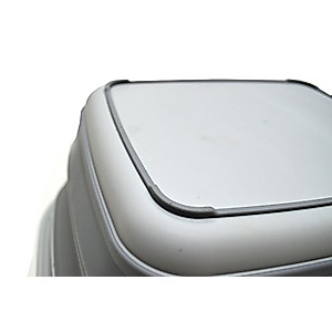 SAMMART 7.7L (2 Gallon) Collapsible Tub - Foldable Dish Tub - Portable Washing Basin - Space Saving Plastic Washtub (Grey, S)