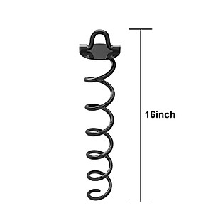 ABCCANOPY 16" Spiral Ground Anchor with Dog Tie Out for Trampoline Anchor