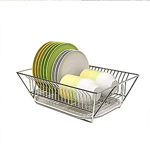 STRAW Single-layer Drain Bowl Rack,Rack Set Dish Drainer Drain Board and Utensil Holder Simple Easy to Use