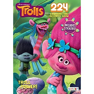 Bendon DreamWorks' Trolls Troll Power! 224-Page Coloring and Activity Book with Over 30 Stickers