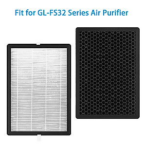 GL-FS32 Replacement Filter, 3-in-1 Air Filter Kit Compatible with GL-FS32 Air Purifier