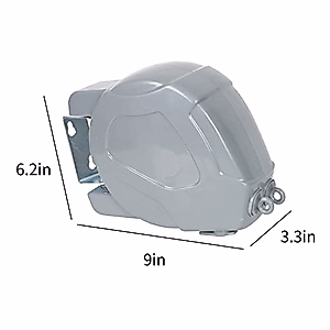 ZOES HOMEWARE Retractable Clothesline Heavy Duty Retracting Clothes Line Outdoor and Indoor with Durable ABS Shell and 2x49 Feet Extruded PVC Line,with Lock to Prevent Sagging Gray