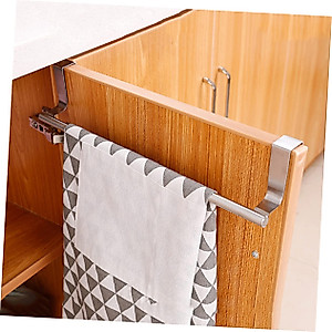 BUGUUYO 2pcs Towel Holder Towel Rack for Kitchen Hand Towel Stand Towel Rack for Bedroom Towel Rack for Closet Bath Towel Rod Kitchen Towel Hanger Stainless Steel Rack Bathroom Accessories