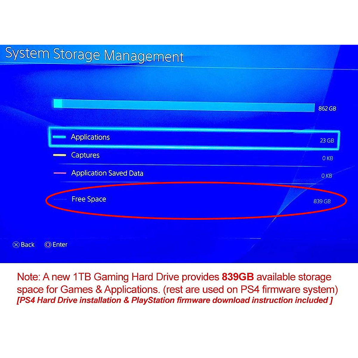 Western Digital 1TB 5400RPM 16MB Cache SATA 6.0Gb/s 2.5inch Hard Drive (for PS4 Game Console HDD Upgrade/Repair)