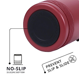 Lord of the Grill Lowball Valentine Tumbler for Him - Triple-Wall Stainless Steel Travel Cup with Ceramic Lid - Gift for Dad & Father In Law on Valentine's Day, Birthday & Father Day - 10oz Burgundy