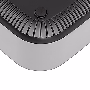 Negative Ion Air Fresher, Smokeless Ashtray One Button Operation Air Suction Structure Portable for Family (Grey)