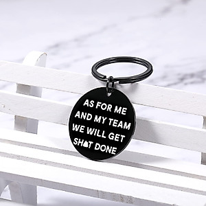 Eulalia Eclogue Keychain for Bosses, Funny Gag Gift, Stainless Steel, Black