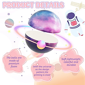 30 Pcs Galaxy Stress Balls,2.5 Inch Outer Space Theme Foam Stress Balls,Stress Relief Balls for Children,Squeeze Anxiety Fidget Sensory Balls for Party Favors,Decorations