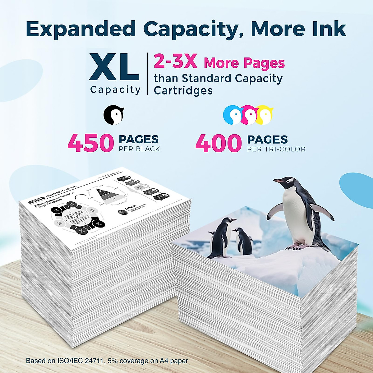 Penguin Remanufactured Printer Ink Cartridge Replacement for Canon Pg-245XL Cl-246XL PG-243 CL-244 245 246 XL Used for PIXMA MG3022 MG2924 TS3322 MG2920 TR4520 MX492 MG2520(1 Black,1 Color) Combo Pack