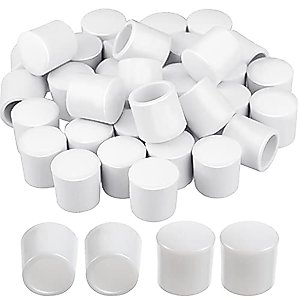 Door Stop Bumper Tips 0.39 Inch Door Rubber Stop Bumper Replacement Stopper Tips Caps for Door and Wall Protection, White (20 Pieces)