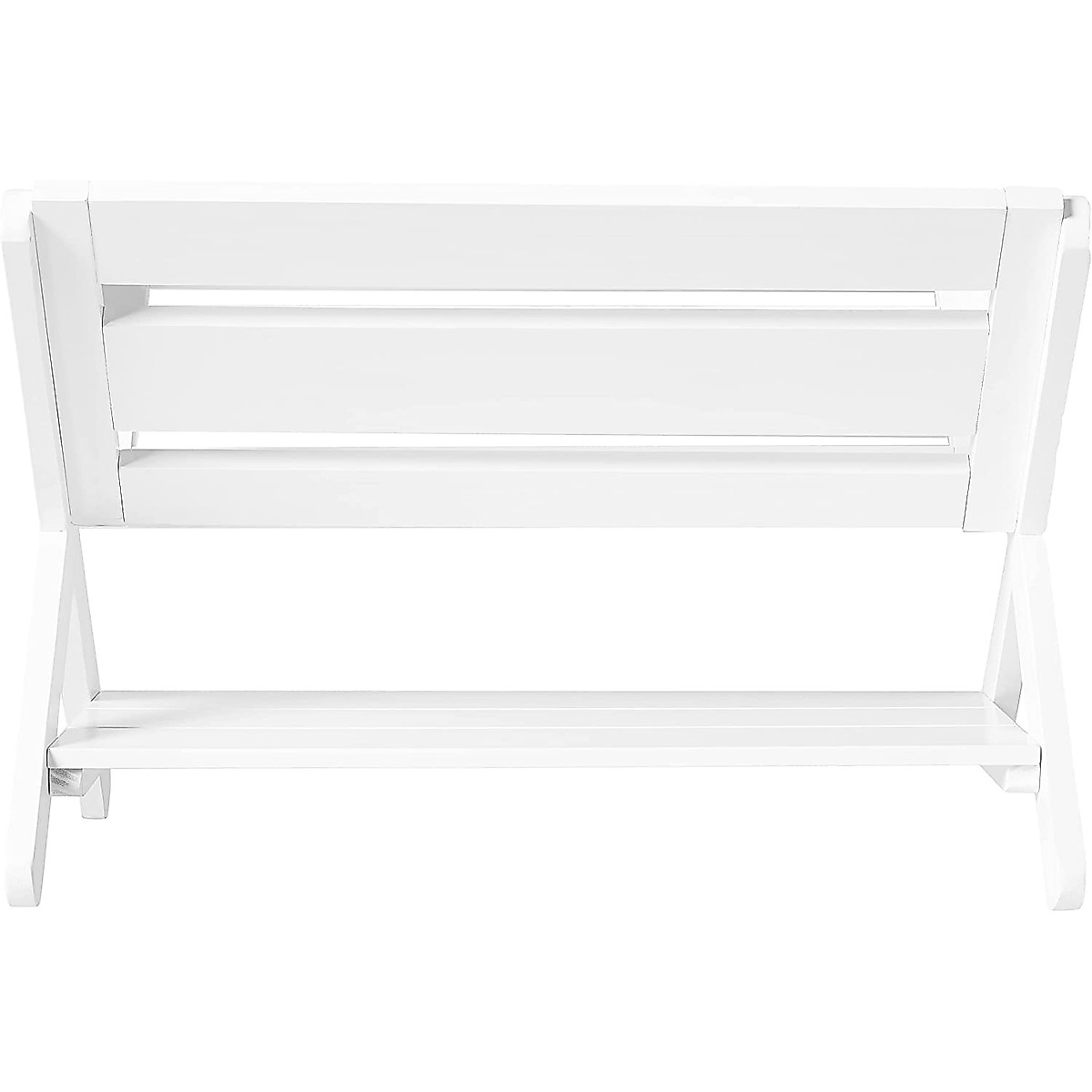 Lipper International Kids' Book Caddy with Shelf, White