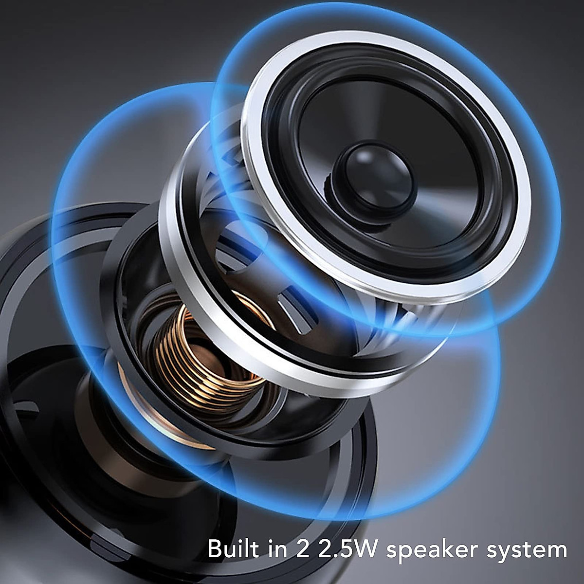 Septpenta Neckband Bluetooth Speaker, Built in 2 2.5W Speaker, True 3D Stereo Sound, Lightweight Design, Portable Wireless Noise Reduction Speaker for Home, Sport, Outdoor(Pink)