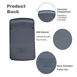 Basic Calculator Dual Power 8 Digit Desktop Calculator (Black,Set of 30)