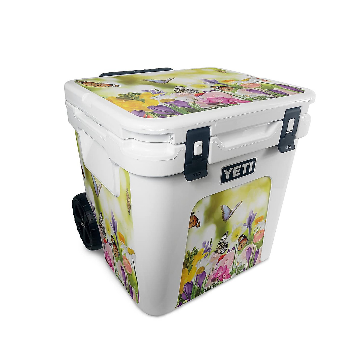 MightySkins Skin Compatible With Yeti Roadie 48 Wheeled Cooler - Butterfly Hangout | Protective, Durable, and Unique Vinyl Decal wrap cover | Easy To Apply, Remove, and Change Styles | Made in the USA