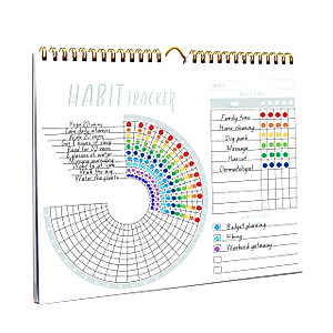 Lamare Habit Tracker Calendar - Inspirational Habit Journal with Spiral Binding - Daily Habit Tracker Journal and Goal Board - Motivational Goal Journal - Great Productivity Tool And Workout Calendar