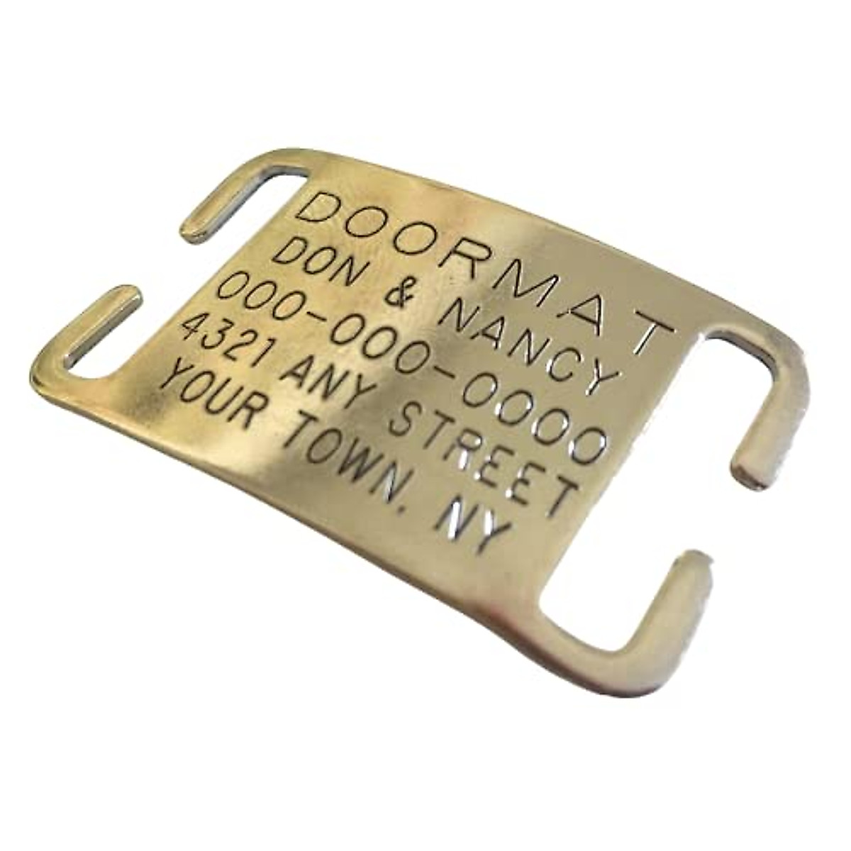 CollarTags Dog Tags Personalized for Pets - Deep Engraved Stainless Steel Lasts Your Pets Lifetime - Boomerang Tags, Dog Name Tag, Durable Custom Silent (Open End Large for 1 Inch Snap Style Collar)