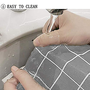 BobbyStory 2 Pcs Wall Hanging Storage Bags - 5 Pockets, Over The Door Organizer, Waterproof Basket Door Organizer for Bedroom Bathroom (Black+White) Without Hook