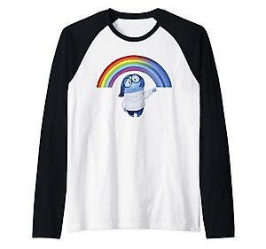 Disney Inside Out Sadness Rainbow Raglan Baseball Tee