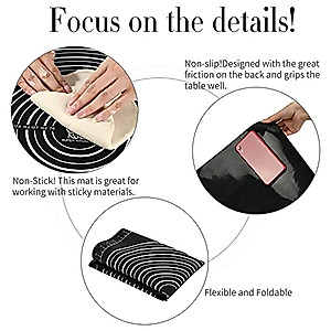 Non-slip Silicone Pastry Mat Extra Large 28''By 20'' for Non Stick Baking Mats, Table/Countertop Placemats, Dough Rolling Mat, Kneading/Fondant/Pie Crust Mat By SUPER KITCHEN