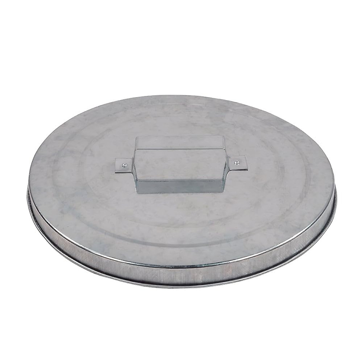 Mytee Products Galvanized Trash Can w/Lid Ideal for Trailers - 6 Gallon Steel Mounted Small Outdoor Garbage Can for Home, Office, Bathroom, Kitchen - Fire and Heat Resistant