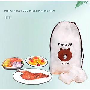 Fresh Stretch Fresh Keeping Bags PE Cling Film Bags Reusable Elastic Food Bowl Lids Kitchen Supplies for Food Fruit Vegetable Meat Preservation (200pcs)