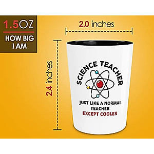 Flairy Land Scientist Shot Glass 1.5oz - Science Teacher - Chemist Mathematican Technologist Laboratory Analyst Data Knowledge Chemical Worker