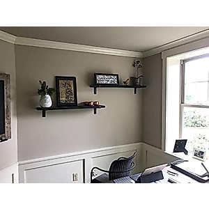 Shelf Brackets12 Inch Lip Brackets for Shelves, Industrial Forged Steel Floating Shelf Bracket, Handcrafted Forged Heavy Duty Rustic Black Shelf Brackets, Raw Metal/Steel Floating Shelf 6 Pack（11.25“）