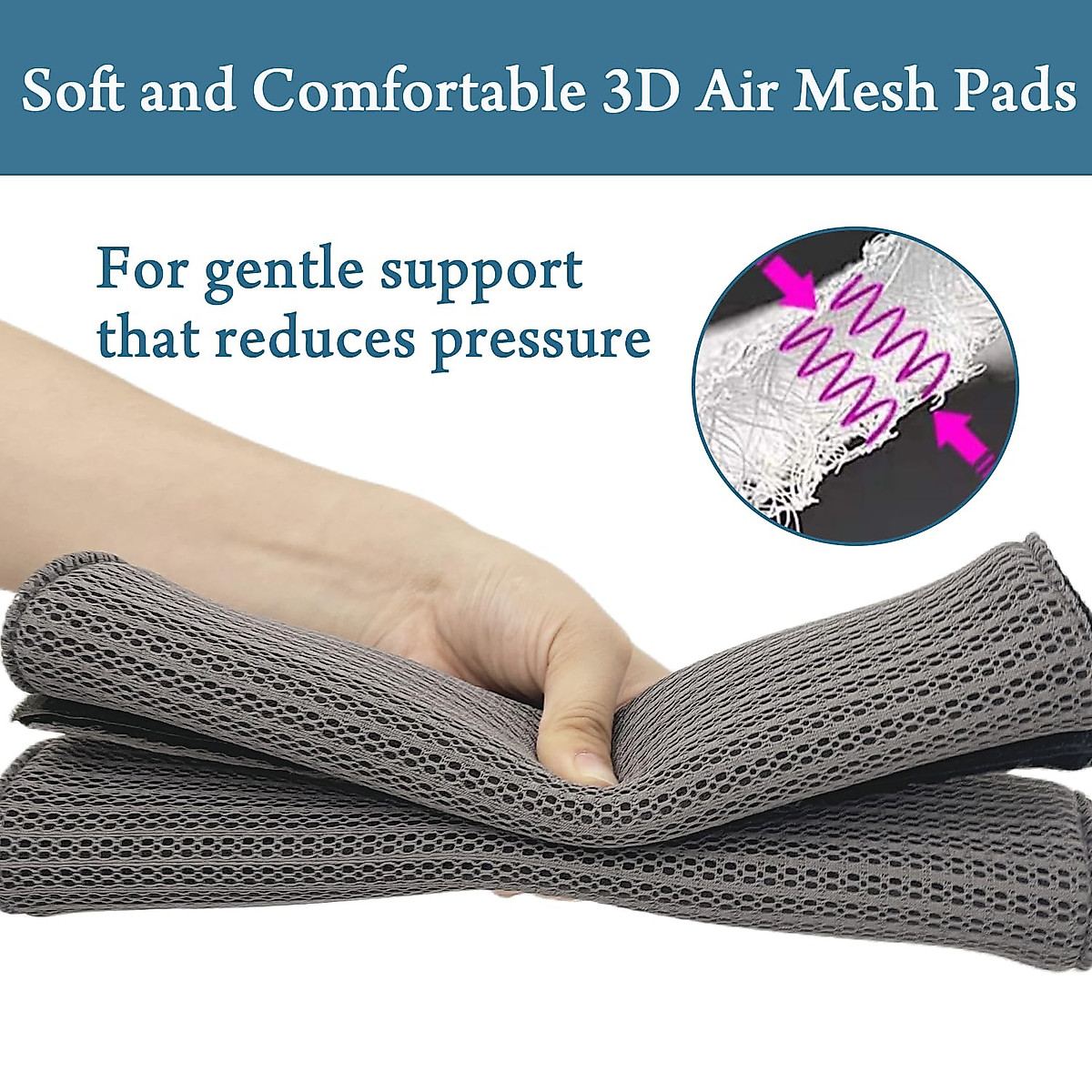 REEZEIVI Wheelchair Armrest Cover 2 Pieces,3D Air Mesh Pads for Office Chair Armrest,Breathable and Washable Chair arm Cushion,Comfort Padding Pressure Relief