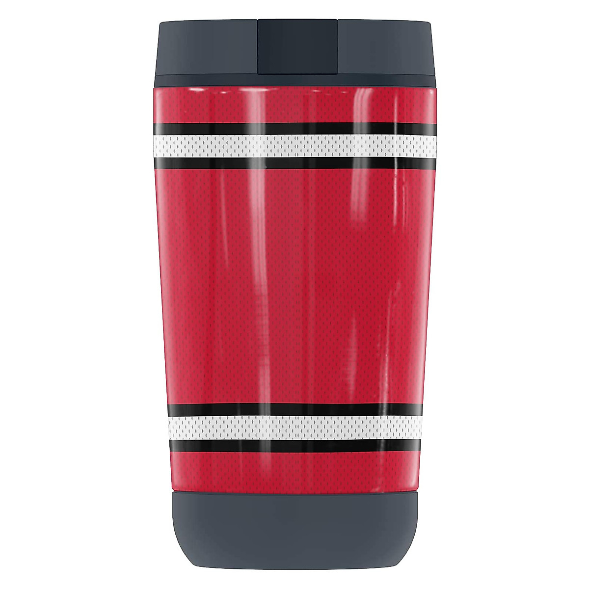 THERMOS Fairfield University OFFICIAL Jersey Stripes GUARDIAN COLLECTION Stainless Steel Travel Tumbler, Vacuum insulated & Double Wall, 12 oz.