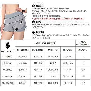 Women's 2 in 1 Running Shorts High Waisted Spandex Shorts Gym Yoga Workout Athletic Shorts for Women with Zipper Pockets Navy Blue M