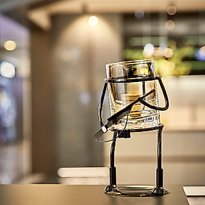 Rifle Hunter Whiskey Glass - Bullet Glass & Metal Cup Holder- Guns Whiskey, Scotch, Liquor Cup Holder, Holds Cup, Great Gift for Gun Enthusiasts, Hunters, Fathers, Sons, Elegant Party Accessory