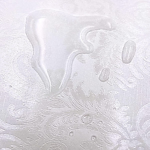 SimpleLife4U Peel & Stick Shelf Liner Waterproof Drawer Paper 17.7 Inch by 9.8 Feet, White Damask