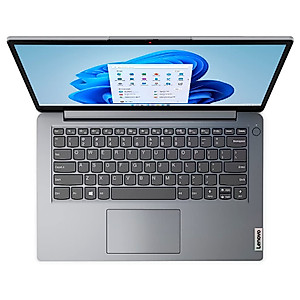 Lenovo IdeaPad 1i 14 Laptop, 14.0" HD Display, Intel Celeron N4020, 4GB RAM, ( 64GB eMMC + 128GB SSD ) Storage, 1-Year Microsoft 365, WiFi 6, HDMI, Webcam, Bluetooth, Win 11 Home, Grey, TiTac Card