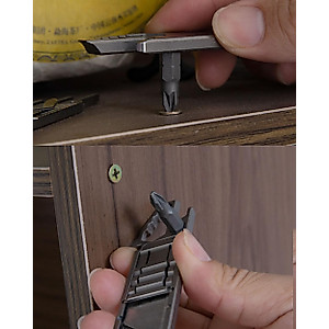 Tenchilon T394 Utility Knife, 10-in-1 Multi-Tool Retractable Pocket Knife, 3.94 inches Titanium Handle with Pry Bar, 10pcs Extra Replaceable SK5 Blades, Keychain Carry Box Cardboard Cutter EDC Knives